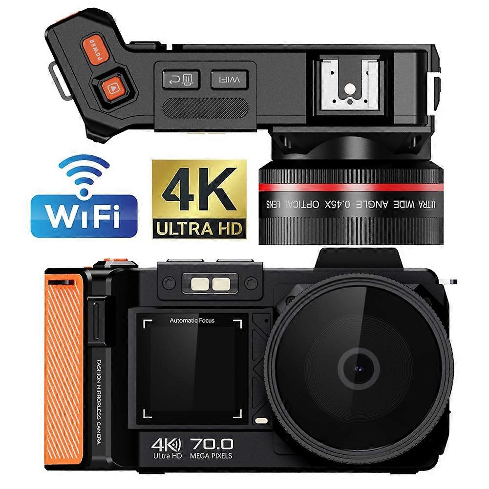 4K UHD 70MP Digital Camera Dual Screen WIFI Monocular Camera with ...