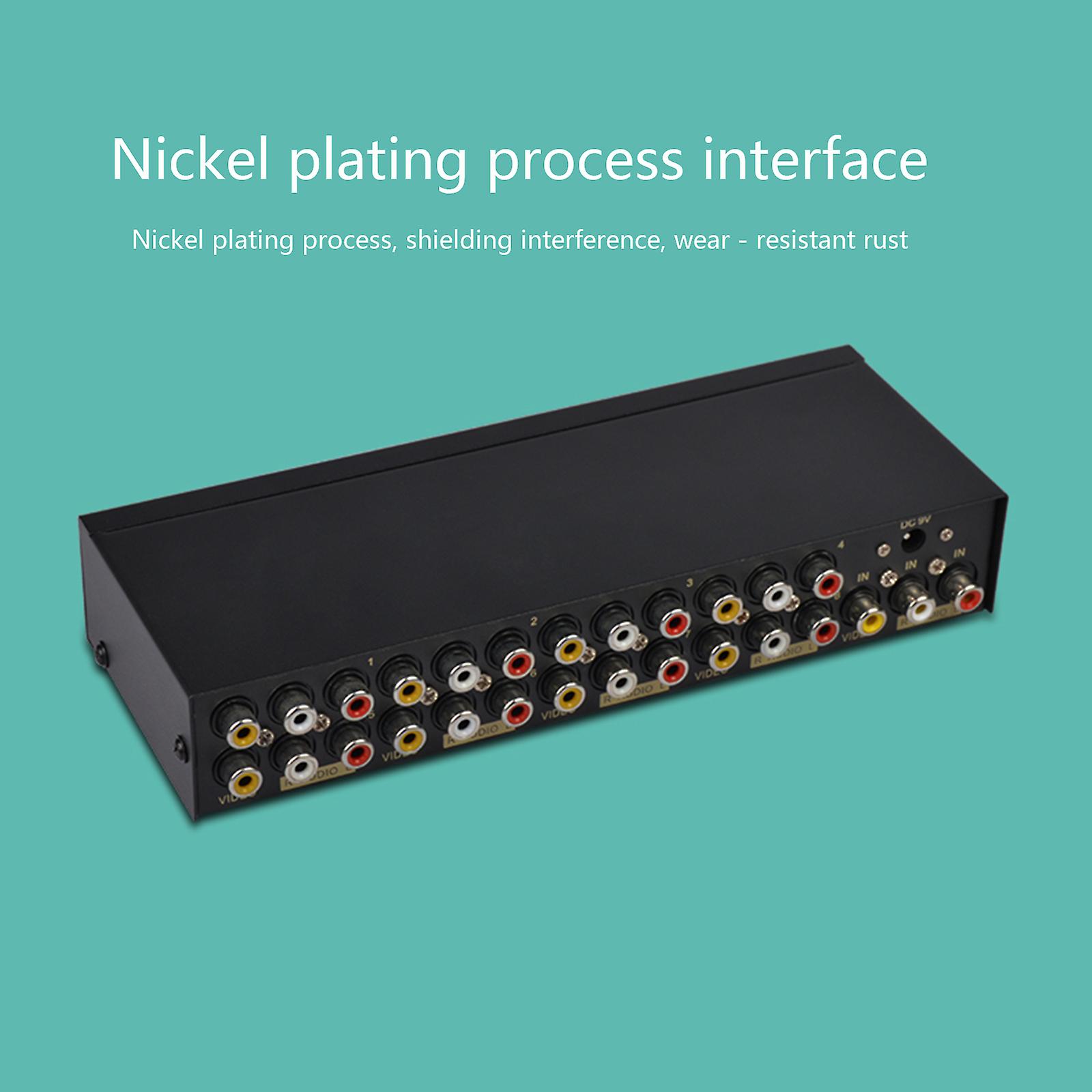 8-way Composite Rca Av Splitter 1x8 Video 1 In 8 Out Splitter ...