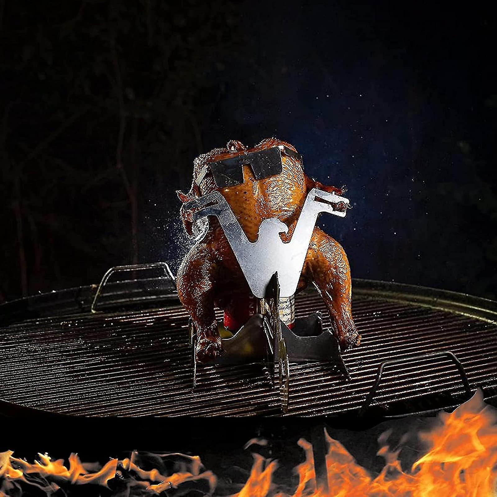 Chicken Roaster Rack, Beer Can Chicken Holder For Grill Motorcycle Beer ...