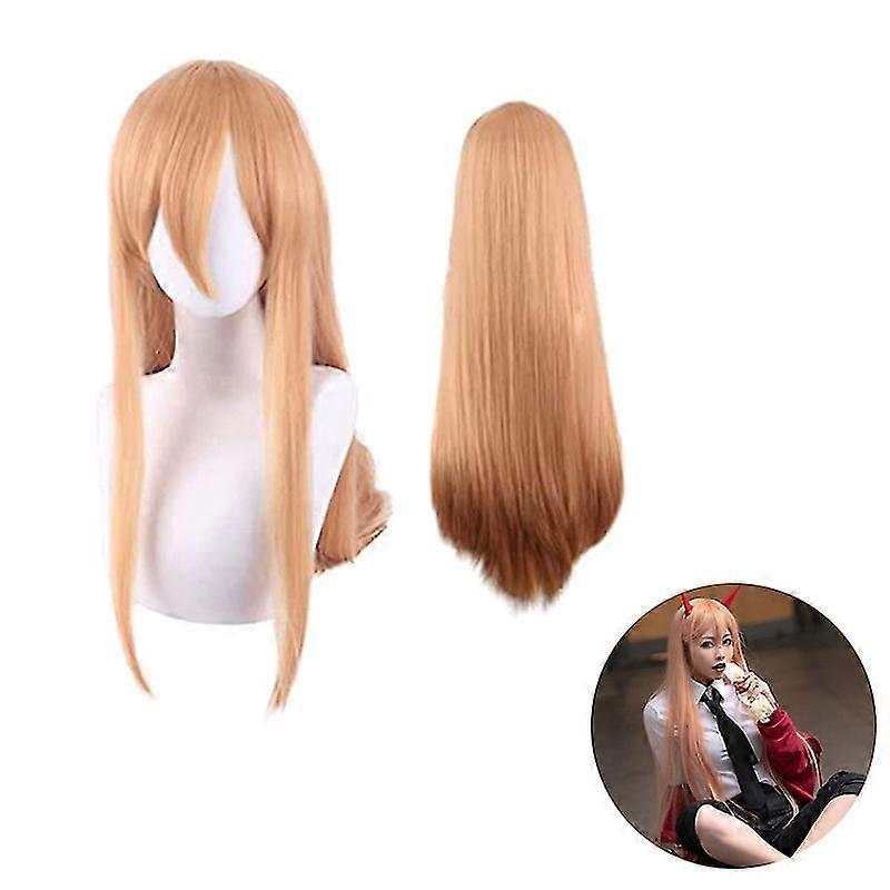 Anime Chainsaw Man Makima Angel Demon Long Orange Hair Cosplay Costume ...