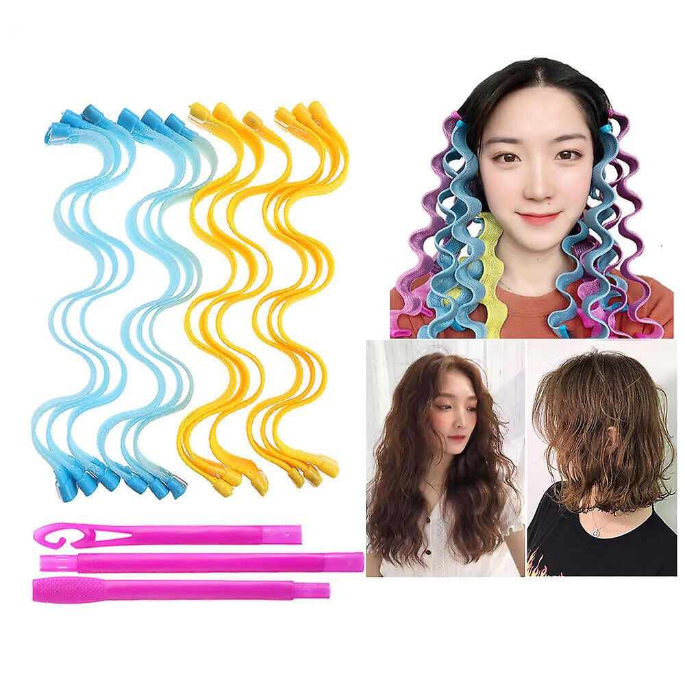 13pcs Hair Curlers Rollers 25-65cm Heatless Diy Hair Wave Former ...