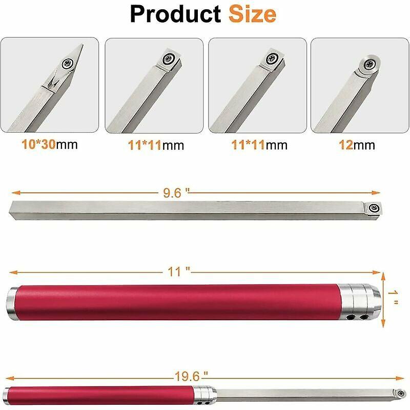 Carbide Wood Turning Tool Set - Wood Lathe Tools with Round, Square and ...