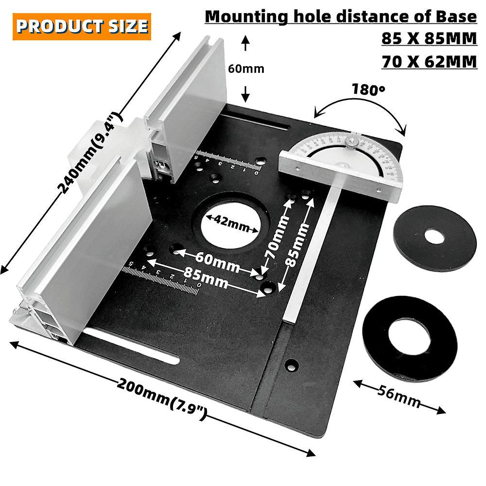 Aluminium Router Table Insert Plate Woodworking Bench Bakelite Milled ...