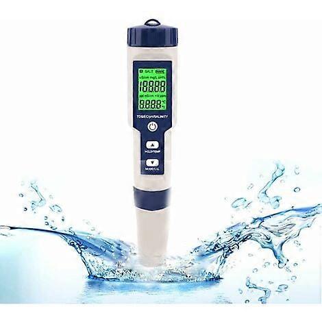 Electronic PH Meter Tester, 5 in 1 PH Tester Pocket Thermometer Water ...