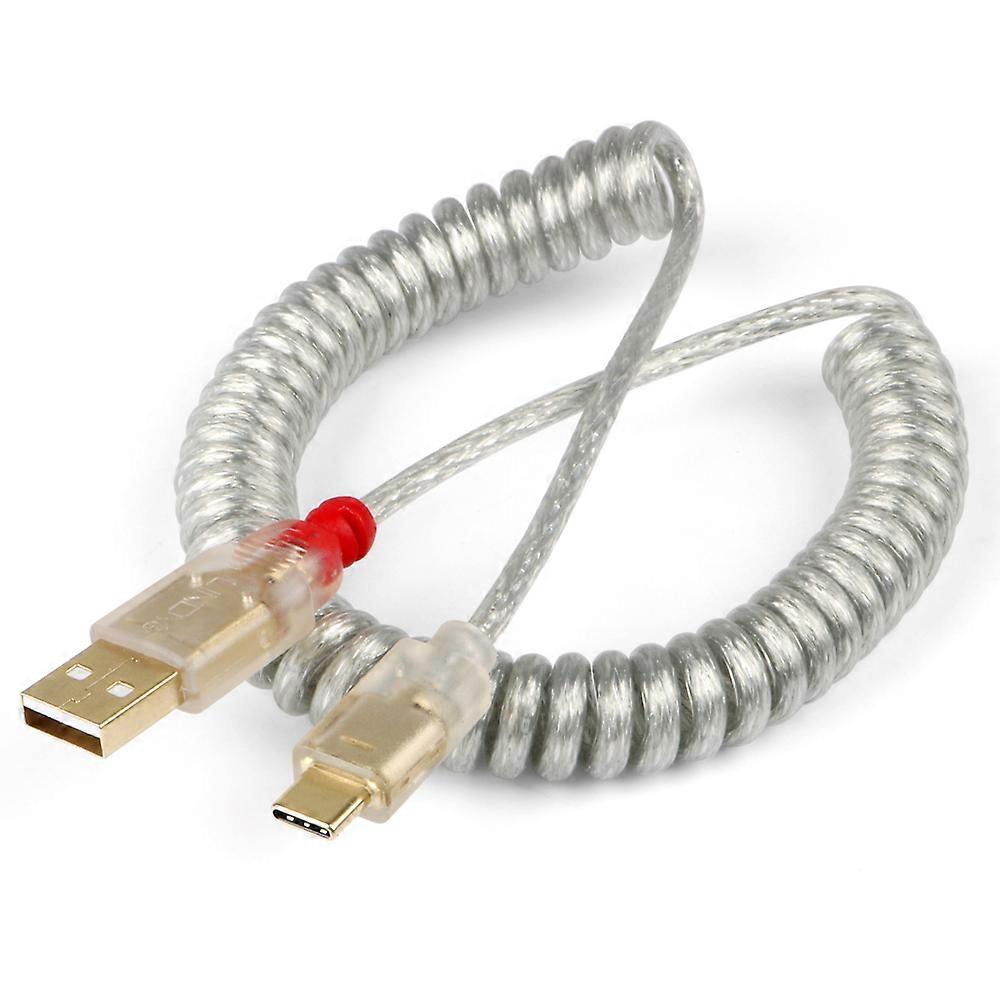 Lindy Type C Cable Wire Mechanical Keyboard Silver Cable Coiled Cable ...