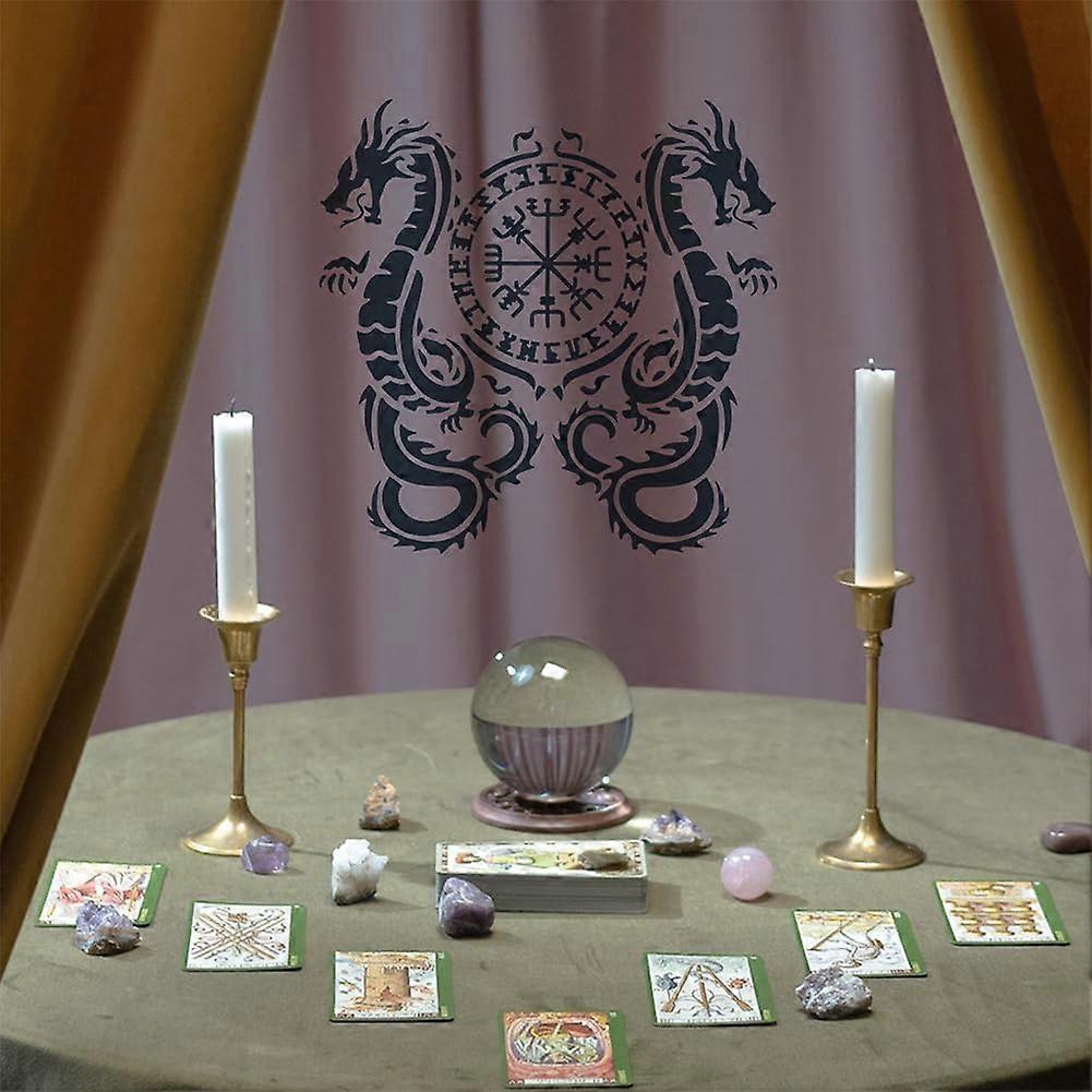 Viking Dragon Painting Large Stencil 11.8x11.8" Viking Compass Drawing ...