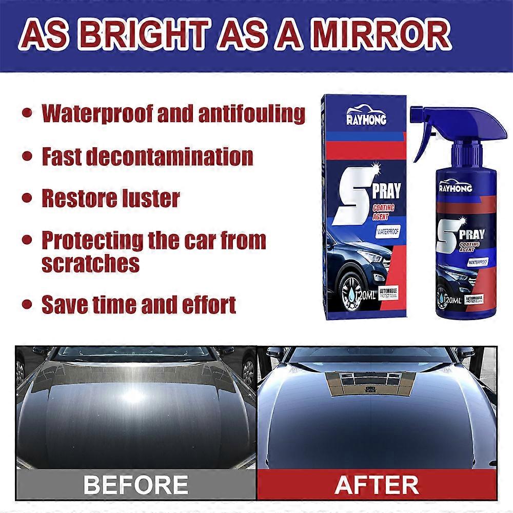 120ML Car Ceramic Coating Spray Auto Nano Ceramic Coating Polishing Spraying Wax Car Paint ...