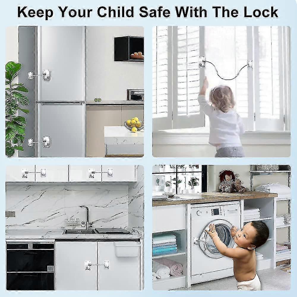 Window Safety Locks Self Adhesive 2-pack Baby Window Restrictor With ...