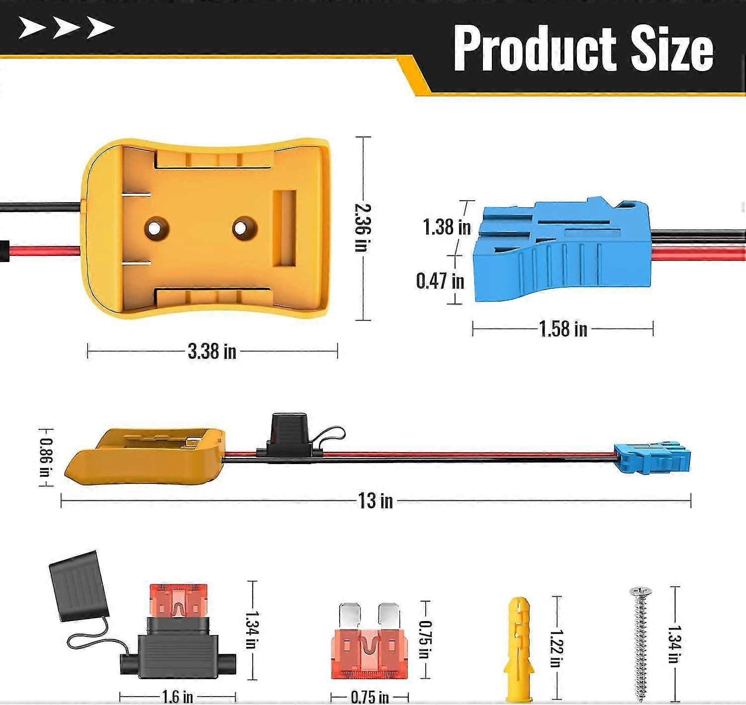 Power Wheels Adapter for Dewalt 20V Battery Adapter, Power Wheels ...