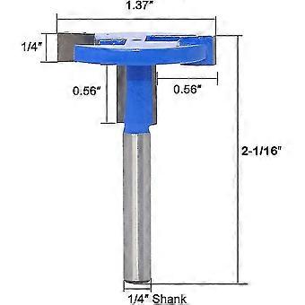 T Slot Router Bit, 1/4-inch Shank Straight T-slot T-track Slotting ...