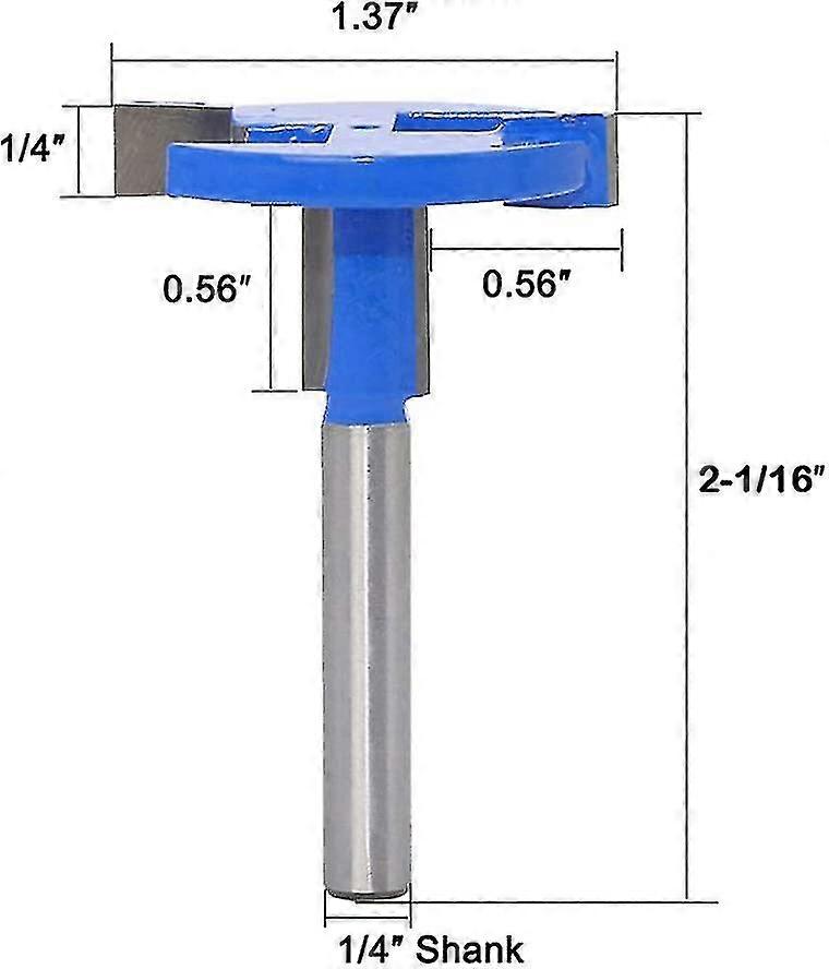 T Slot Router Bit, 1/4-inch Shank Straight T-slot T-track Slotting ...