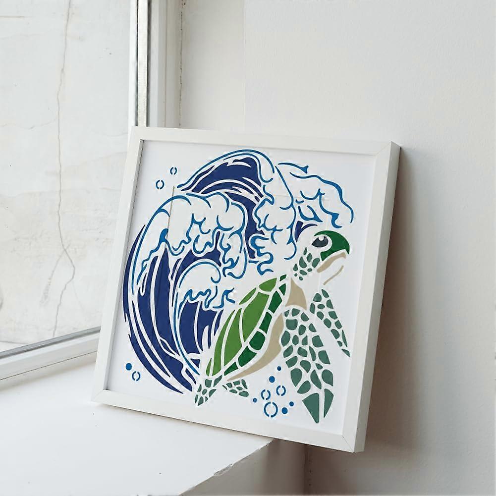 Turtle Waves Stencil 11.811.8inch Large Sea Ocean Turtle Stencil ...