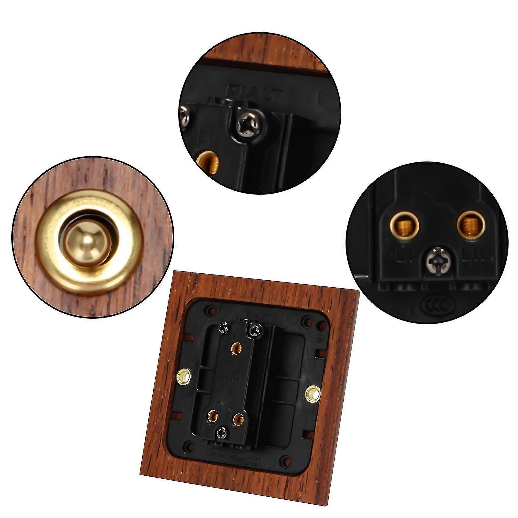 86 Type Solid Wood Panel Switch Wall Light Retro Toggle Switch Wood ...