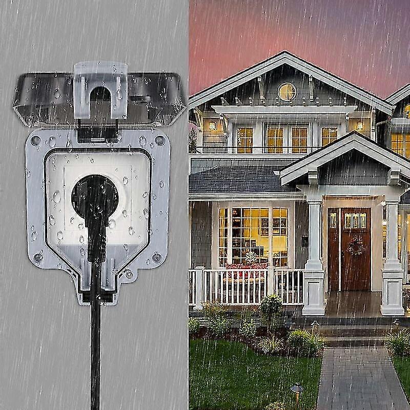 Way Outdoor Power Socket, Ip66 Outdoor Wall Socket, Weatherproof ...