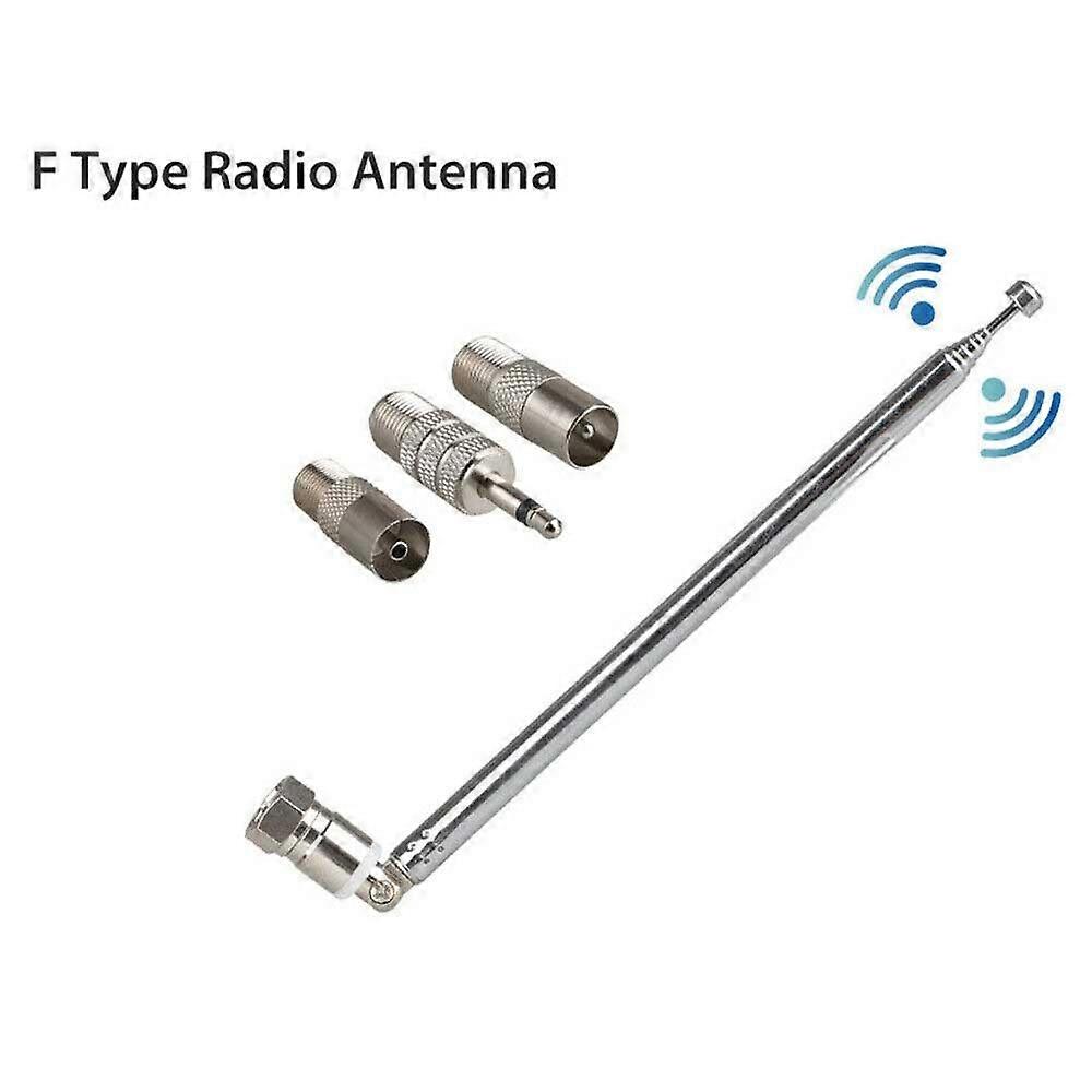 Radio Antenna Telescopic DAB FM Aerial W 3 Adapter HiFi AV Receiver ...