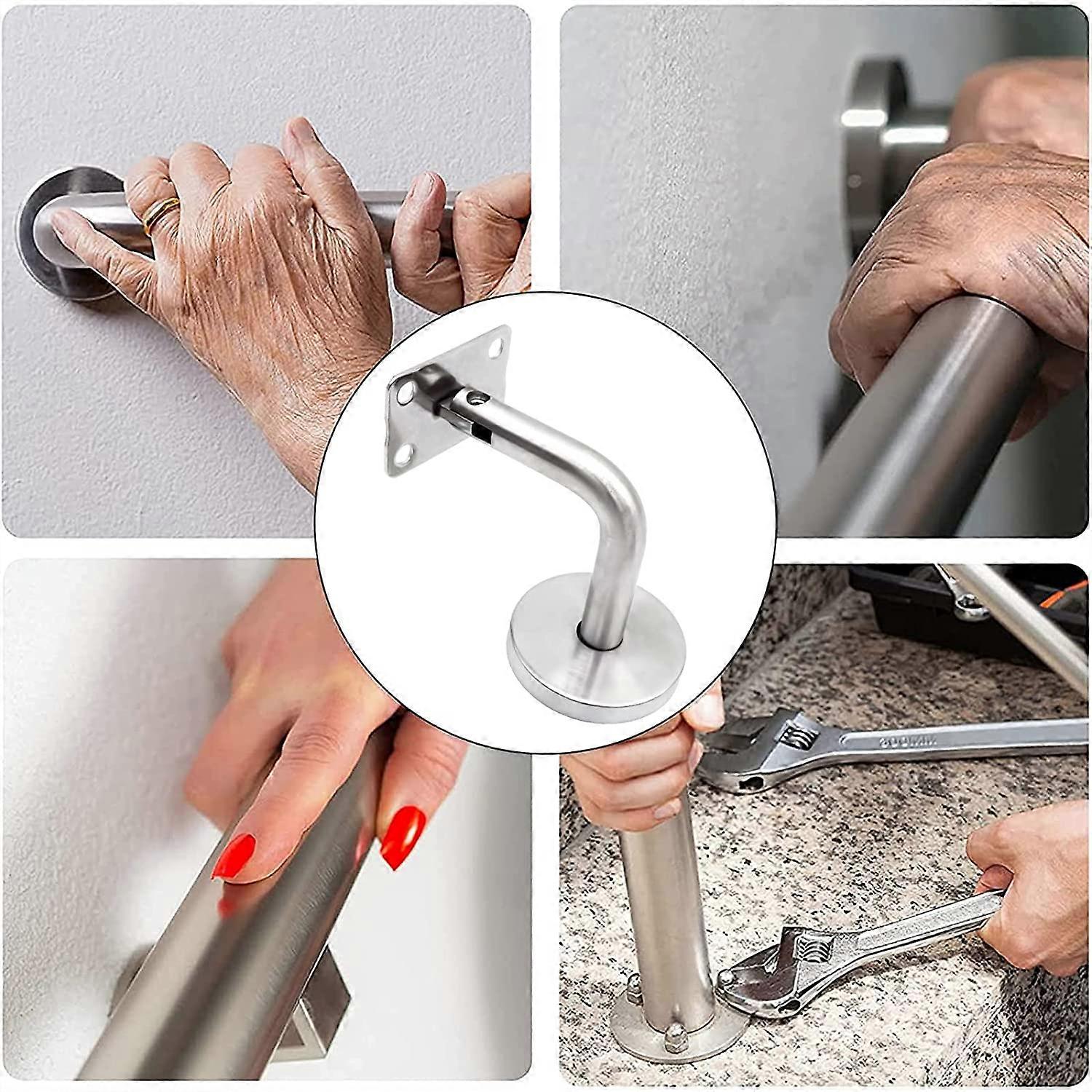 4pcs Handrail Brackets with Cover Base Wall Brackets Railing | Fruugo UK