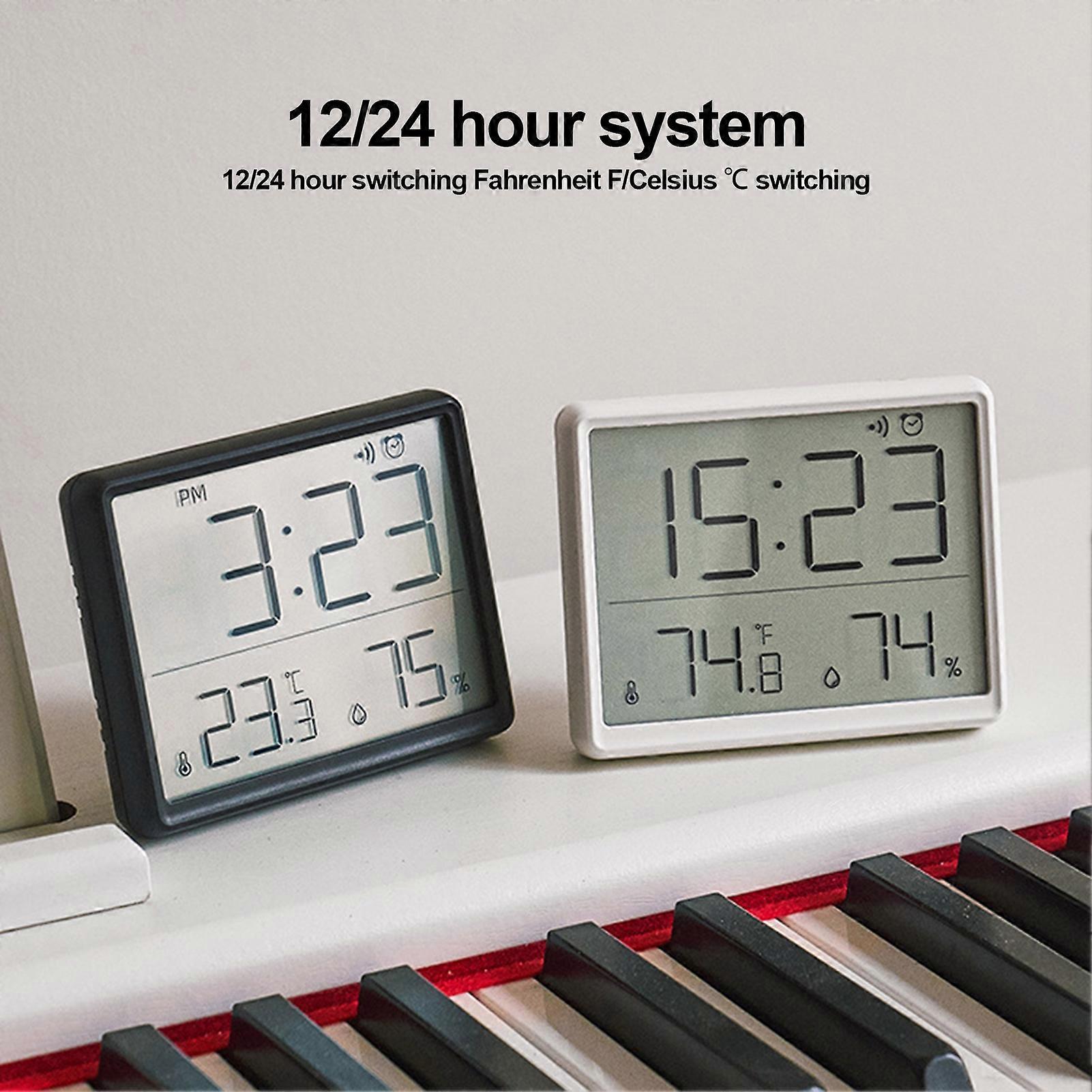 Electronic Clock Temperature And Humidity Large Screen Multifunctional ...
