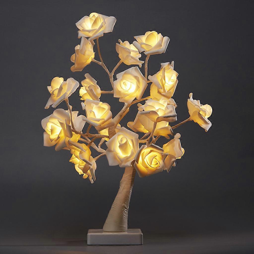 LED blossom tree white rose tree light tree Christmas light tree warm ...