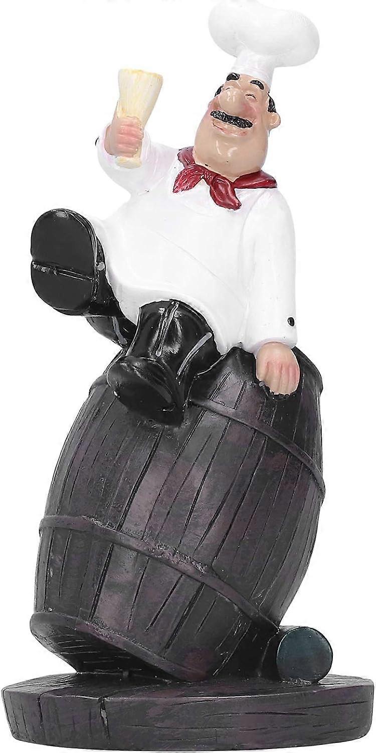 Chef Decor, Nordic Barrel Figurine Resin Fat Chef Figures, Ornament ...