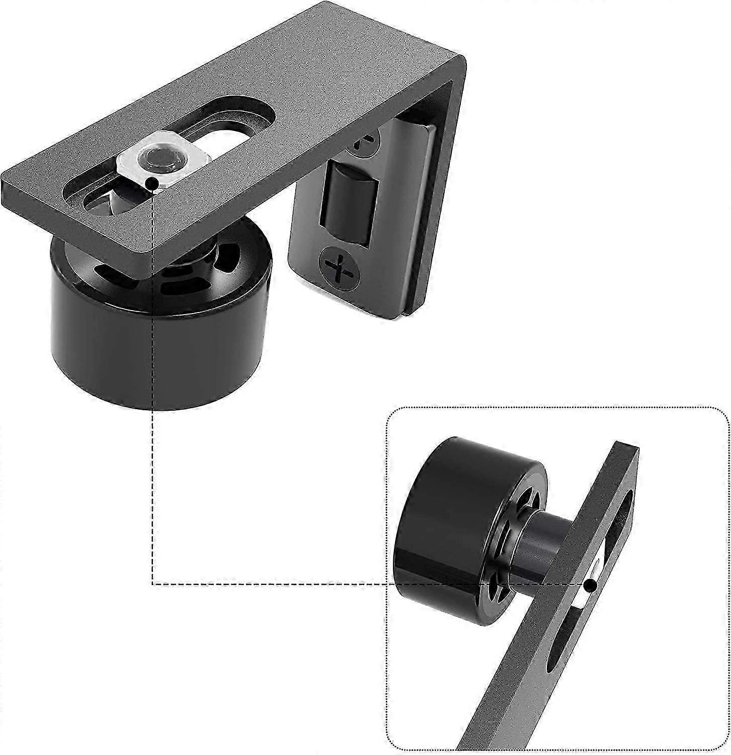 Sliding Barn Door Floor Rail Adjustable Wall Mount Bottom Dual Roller ...