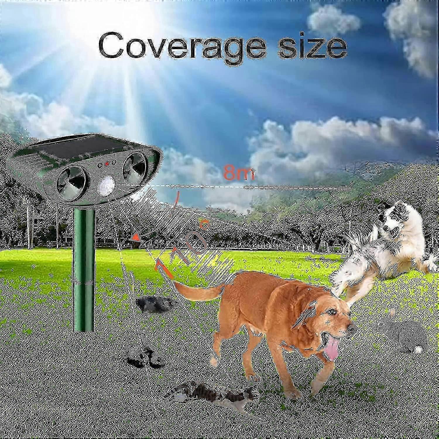 Waterproof Outdoor Ultrasonic Cat Repeller - Solar Powered, Motion ...