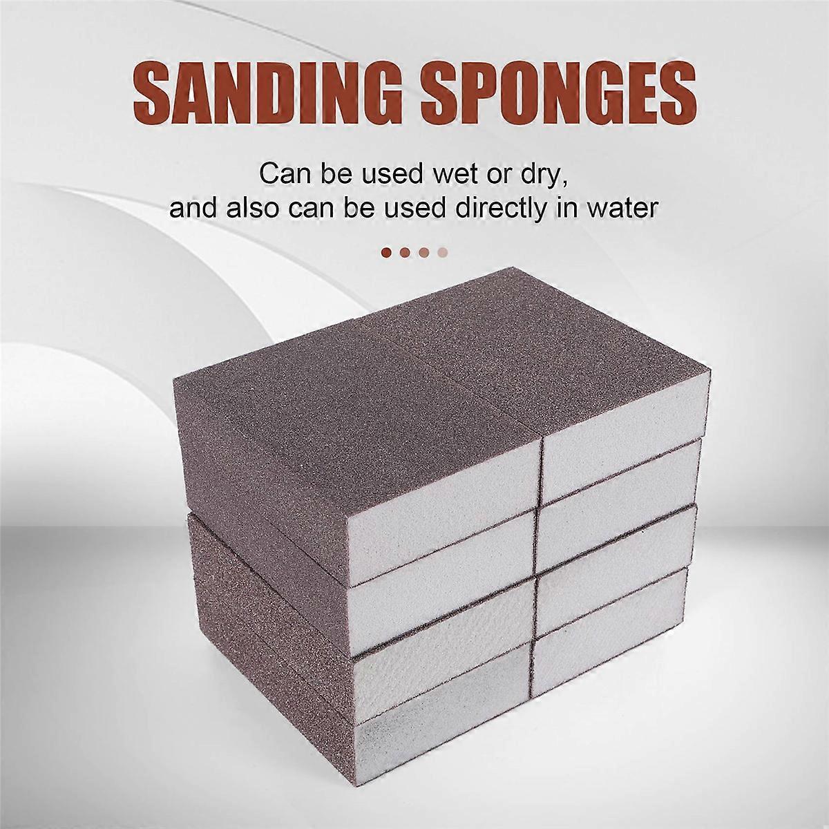 8Pack Sanding Sponges Coarse Fine Sanding Blocks in 60-220 Grits Sand ...