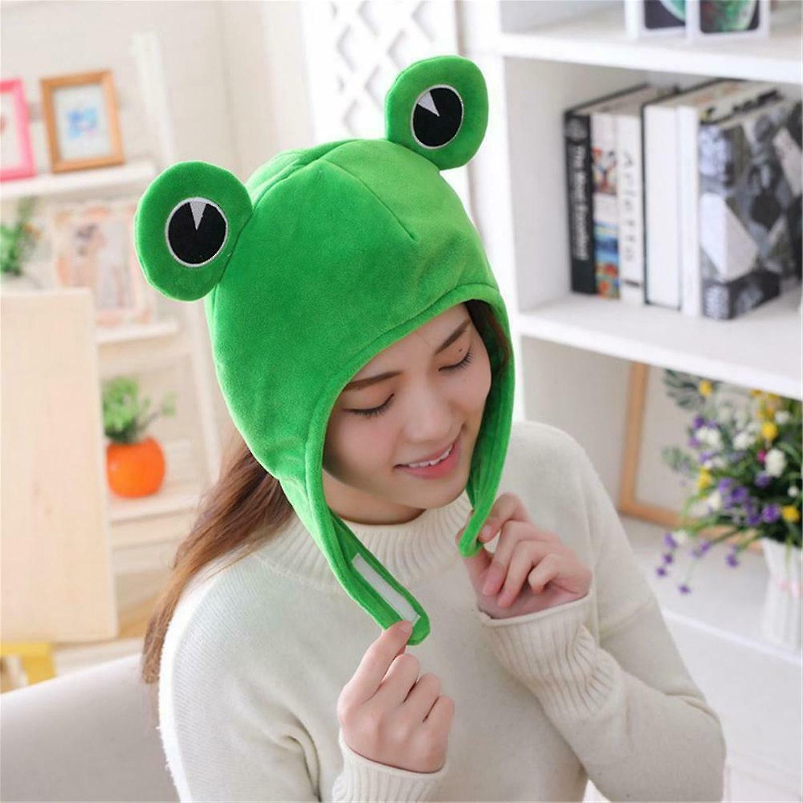 Cartoon Funny Adorable Plush -frog Hat Cosplay Costume Dress Up Hat ...