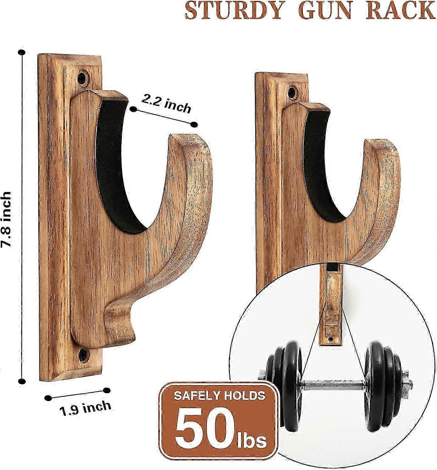 Gun rack wall mount, solid wood shotgun and rifle wall mount for sword ...