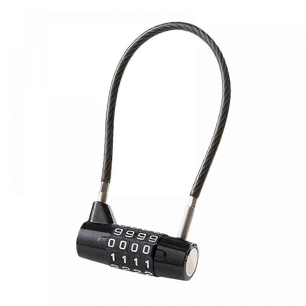 (17.5cm Cable)Cable Lock Sturdy 4 Digit Combination Padlock compatible ...