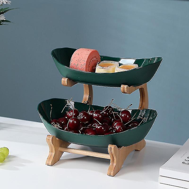 1/2 Tiers Portable Fruit Plate Luxury Fruit Serving Bowl Shelves ...