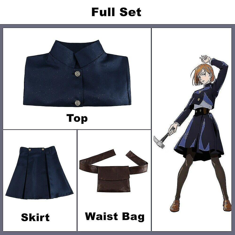 Blue Jujutsu Kaisen Kugisaki Nobara Cosplay Costume School Uniform ...