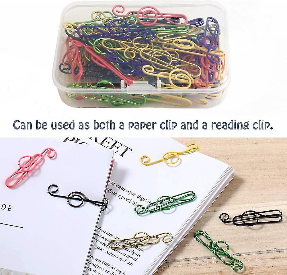 100 Pack Music Paper Clips, Music Paper Clips Metal Paper Clips For ...