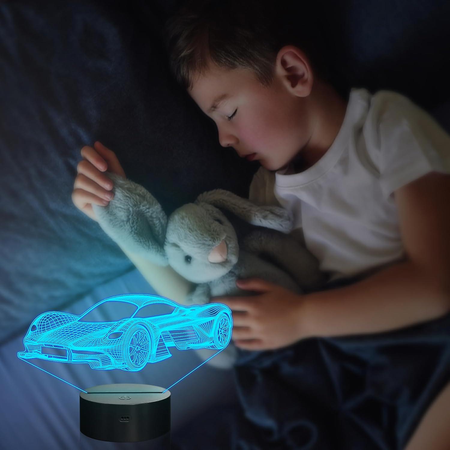Hologram Controller 3d Night Light For Kid, 16 Colors & Remote Dimmer ...