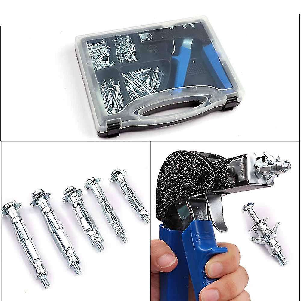 72Pcs Geck-Gun Rivet-Gun Set Semi Automatic Gypsum Board-Gun Tool with ...