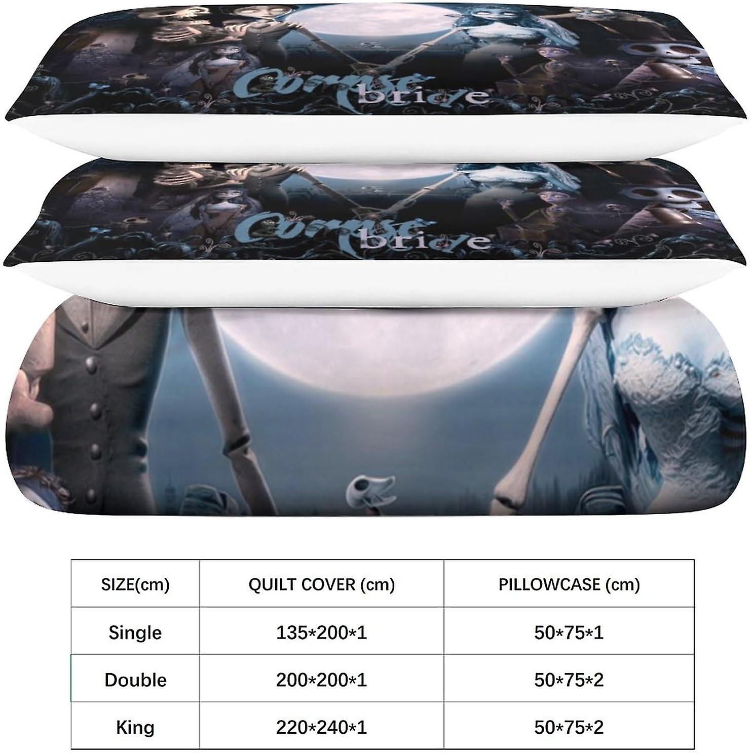 Corpse Bride Printed Bedding Set Duvet Cover Set 3d Printed skull ...