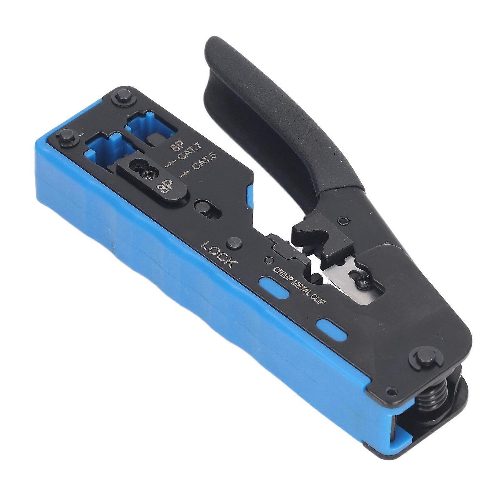 RJ45 Crimp Tool Kit Pass Through All in One Ethernet Crimper for 8P 6P ...