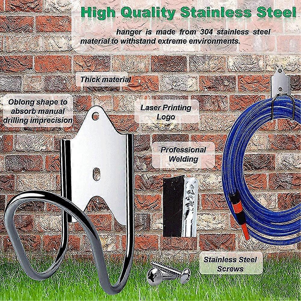 Stainless Steel Garden Hoses Rack Easy Installation Hose Storage ...