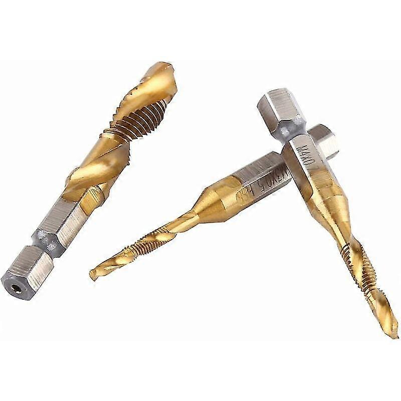 Combination taps, drills, taps, drills and taps, 6 pcs tapping tool set ...