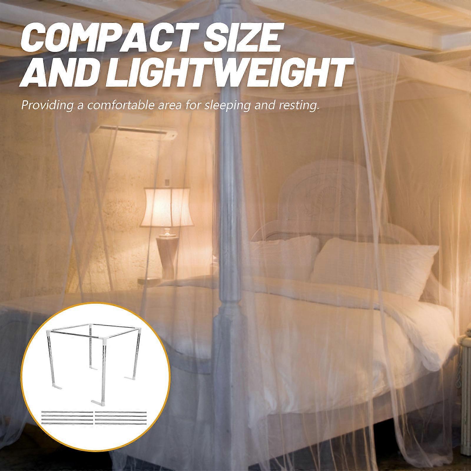 1 Set Canopy Net Frame Stainless Steel Bedding Frame Bed Canopy Frame ...