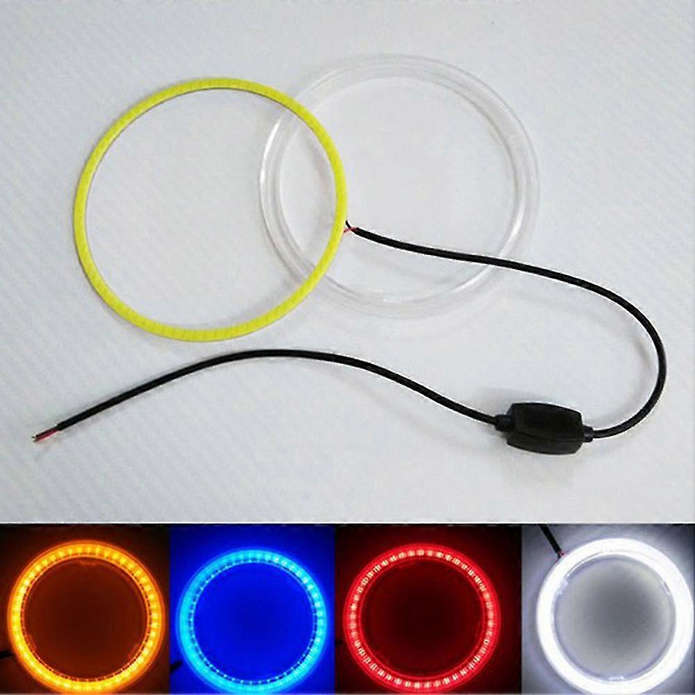 60mm-120mm Car Vehicle Universal Cob Angel Eye Led Ring Light Headlight ...