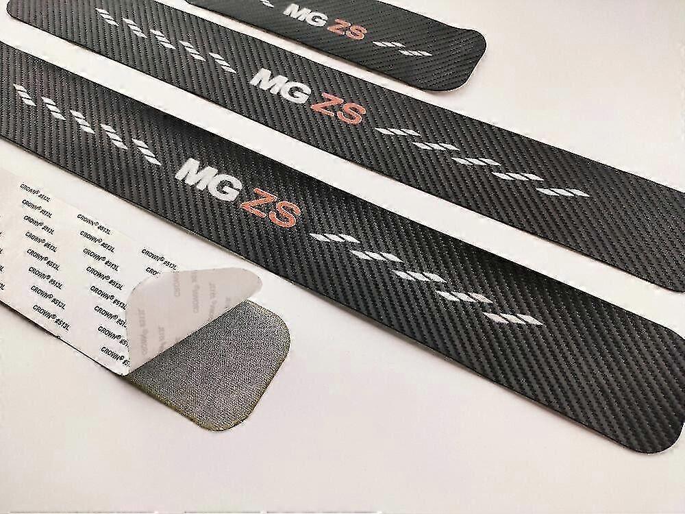 Car Accessories For MG ZS Threshold Protection Sticker Carbon Fibre ...