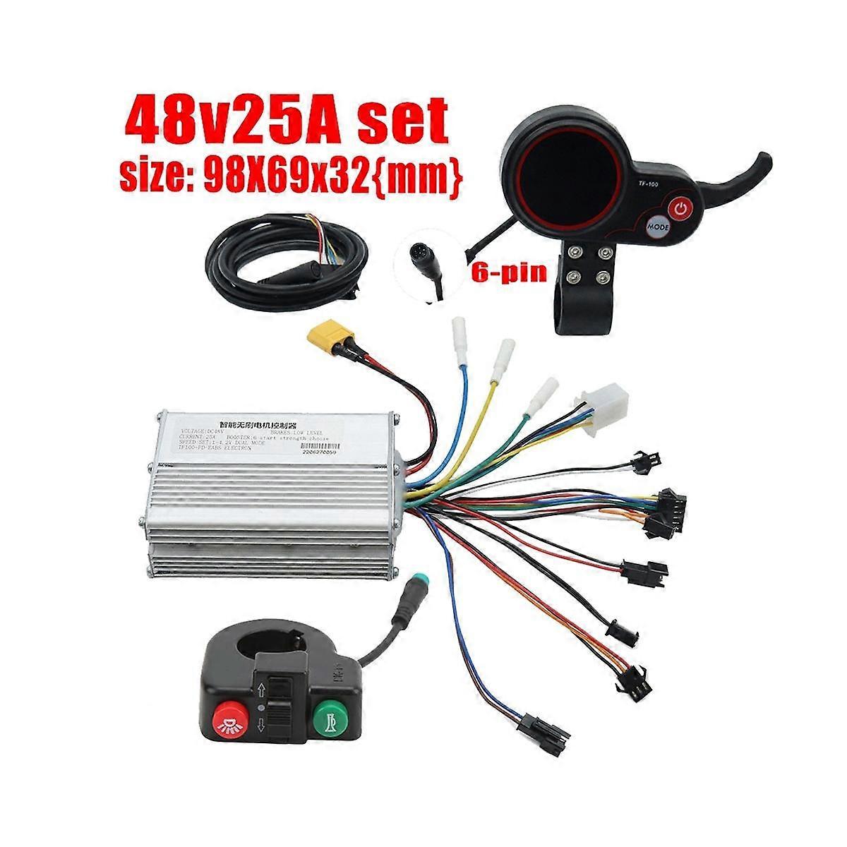 48V 25A Electric Scooter Controller Dashboard Kit with TF-100 Display ...