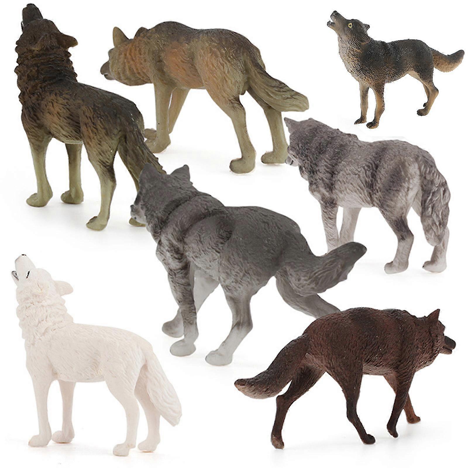 Wolf Family Figurines Realistic Arctic Wolf Family Ornaments Great Kid ...