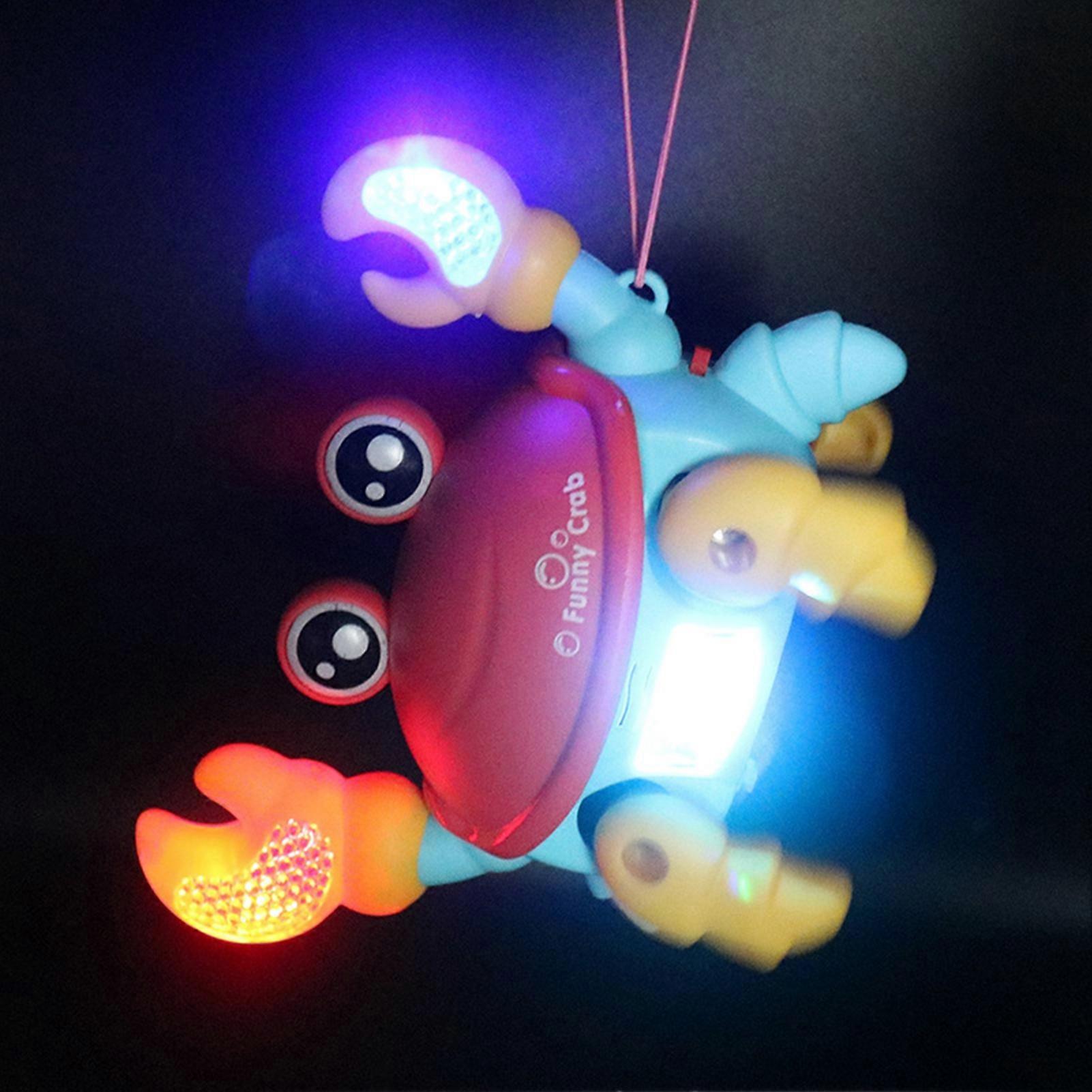 Electric Crab Toy Light And Music Battery Powered Pull String Cute Crab ...