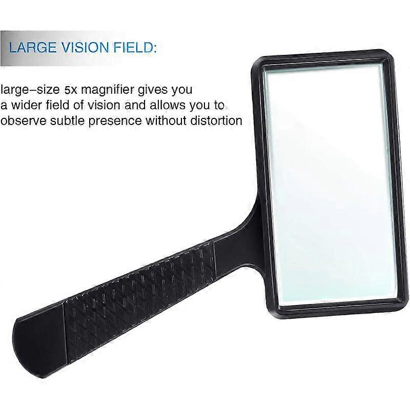 Portable magnifying glass, rectangular magnifying glass, scratch ...