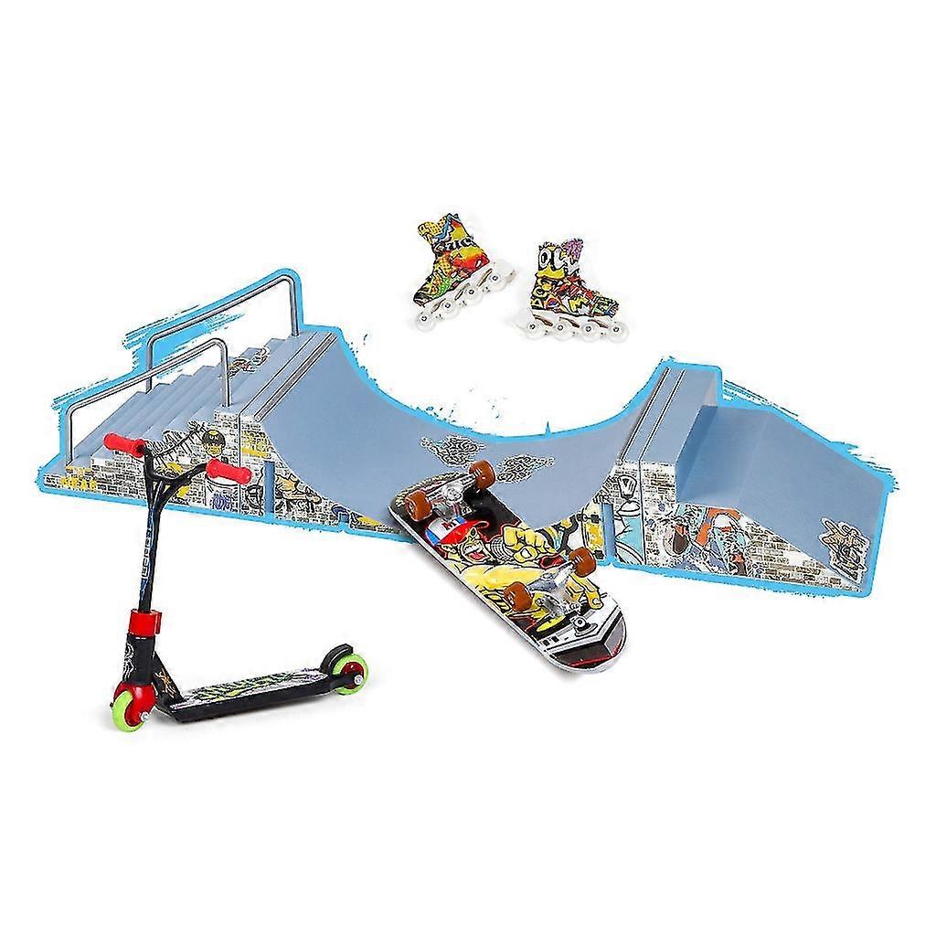 Fingerboard Skate Park Ramp Deck And Finger Toy Set For Skateboard ...