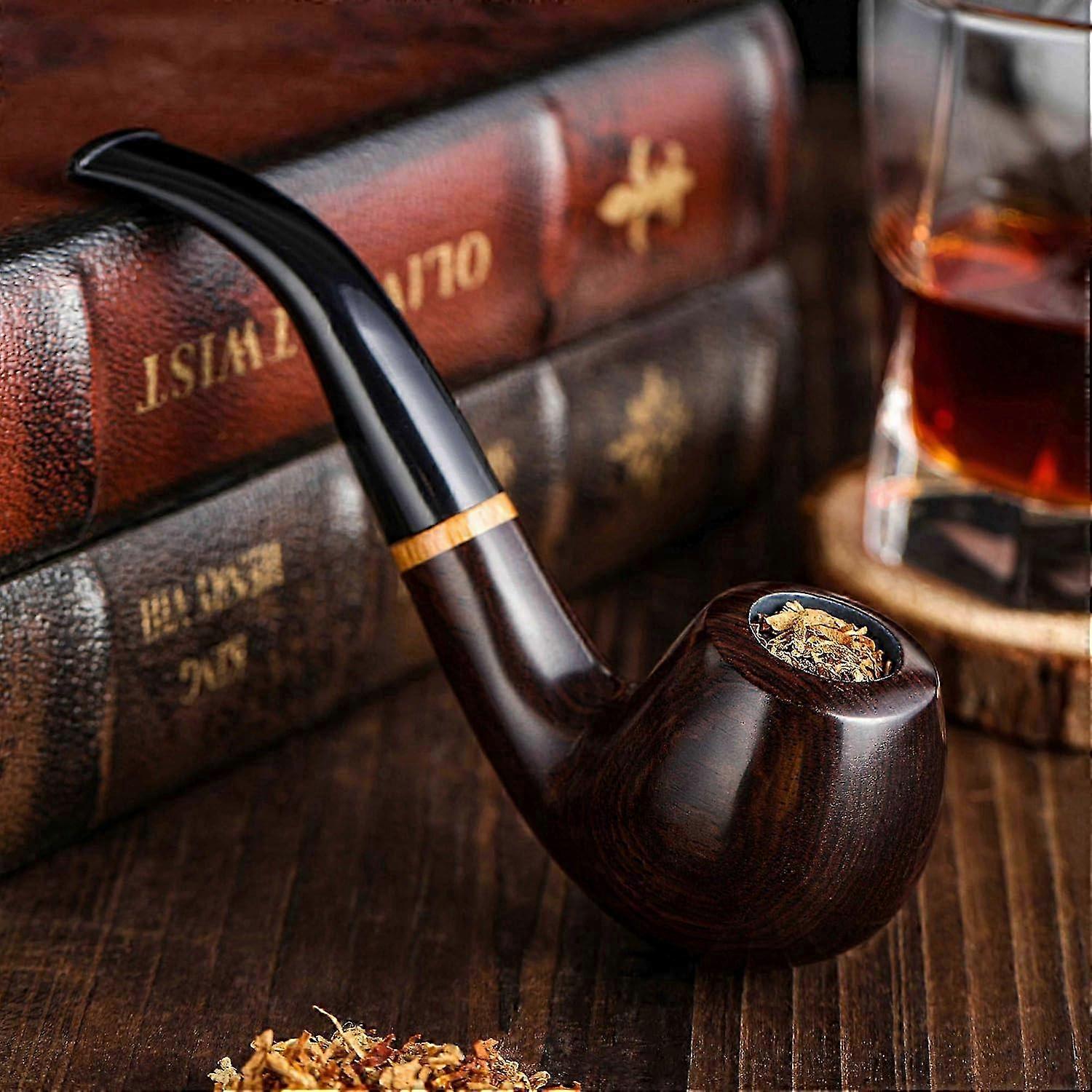 Tobacco Pipe, Handmade Wood Smoking Pipe, Perfect Beginner Pipe Kit for ...