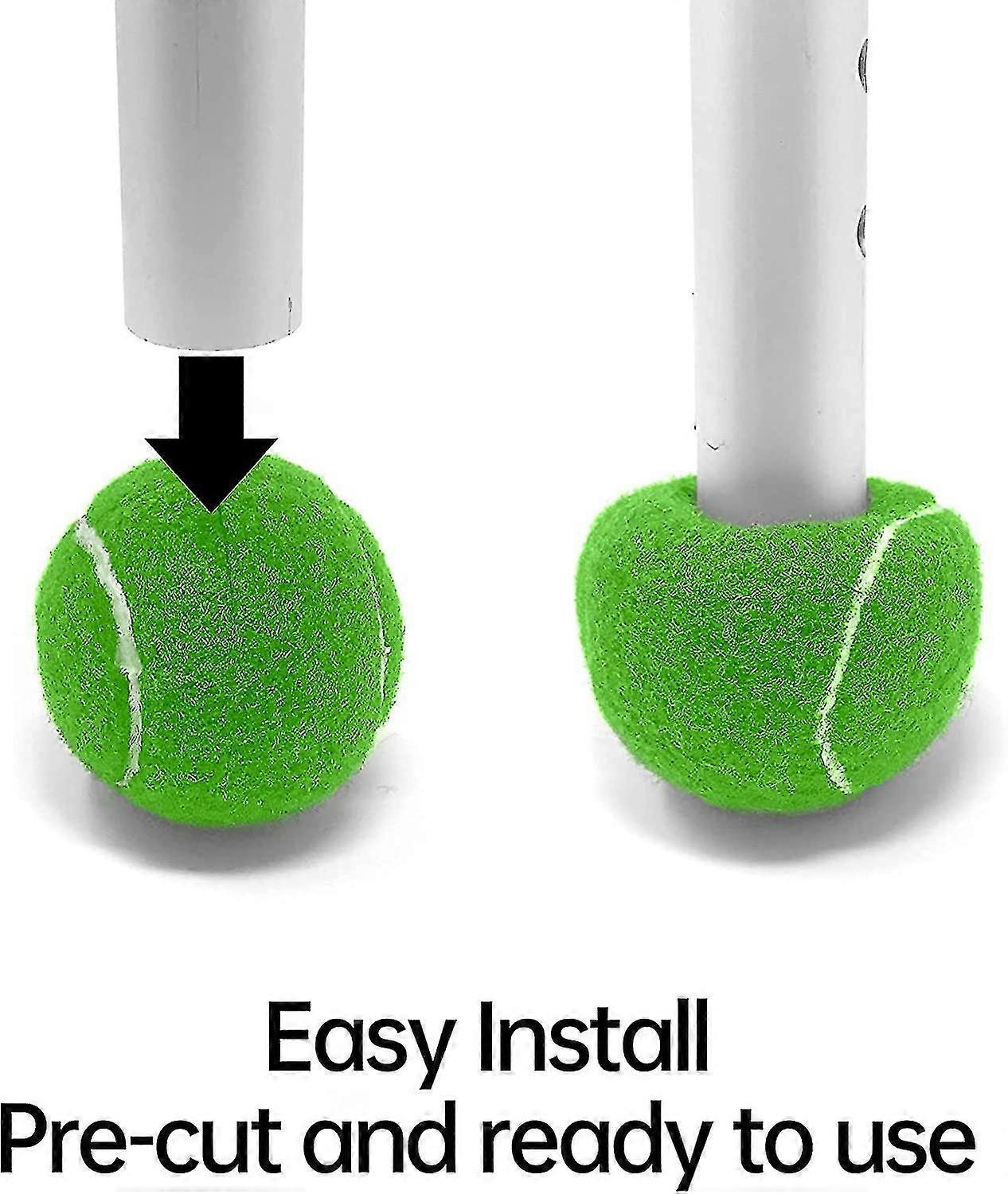 4 Pcs Precut Tennis Balls For Furniture Legs And Floor Protection ...