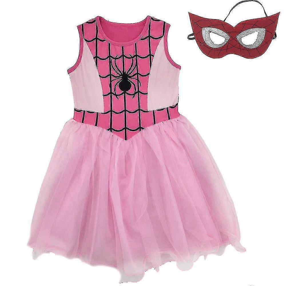 Pink Red Girls Spider Girl Costume Dress Up Superhero Spider Man Fancy ...
