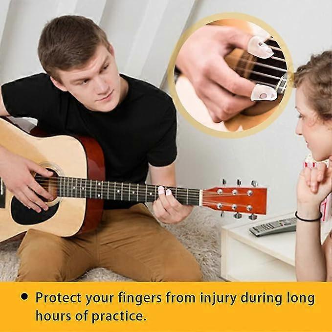 Silicone Finger Protector Guitar, 40 Pieces 5 Sizes Non-Slip Rubber ...